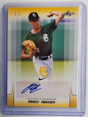 2017 Leaf Perfect Game National Showcase Randy Abshier Autograph RC 1/1 ...