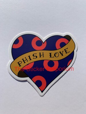 Phish Love Donut Sticker ~ Water Bottle ~ Laptop ~ Tumbler ~ Vinyl Car ...