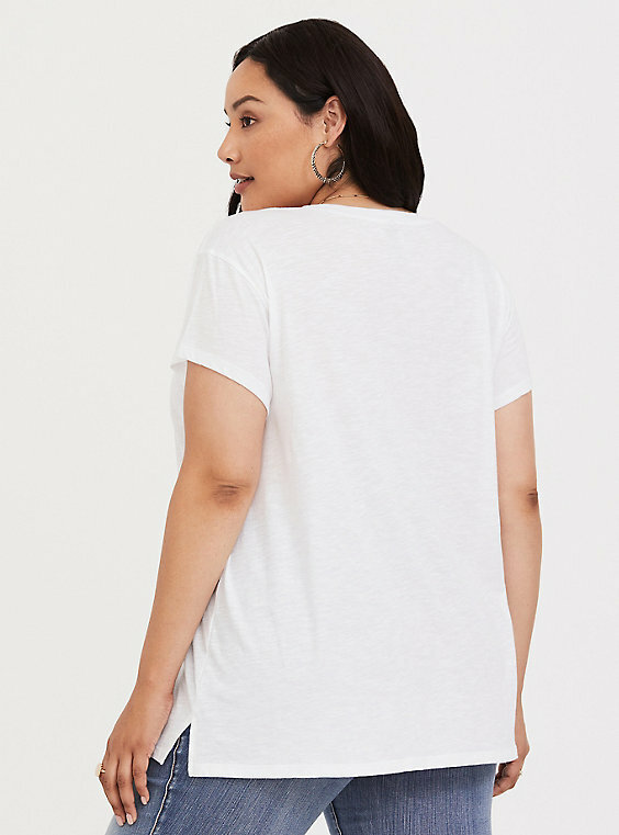 Torrid Premium White Short Sleeve Tee Shirt Size 12 Relaxed Boyfriend ...