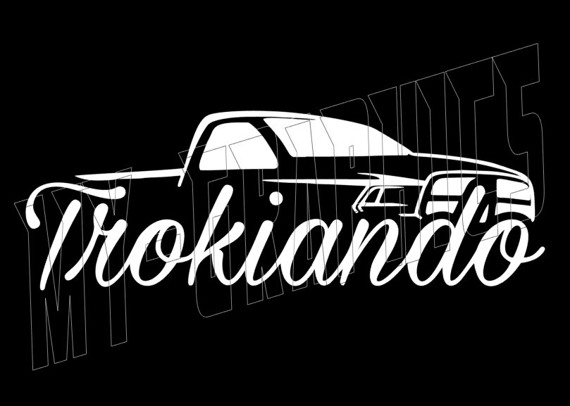 TROKIANDO TRUCK WHITE VINYL DECAL FOR WINDOW CAR 11" ^ | eBay