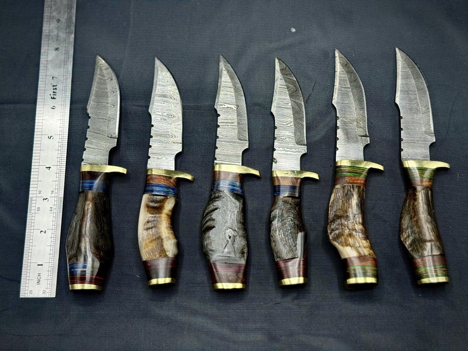 Lot of 20, 6''&8'' Mix,Handmade Damascus Steel knife| Stag, Ram Horn ...