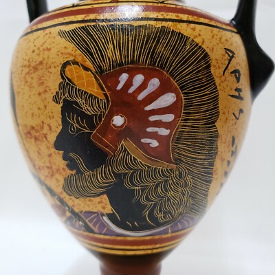Ares God Hera Goddess Rare Hand Painted Ancient Greek Art Vase Amphora ...