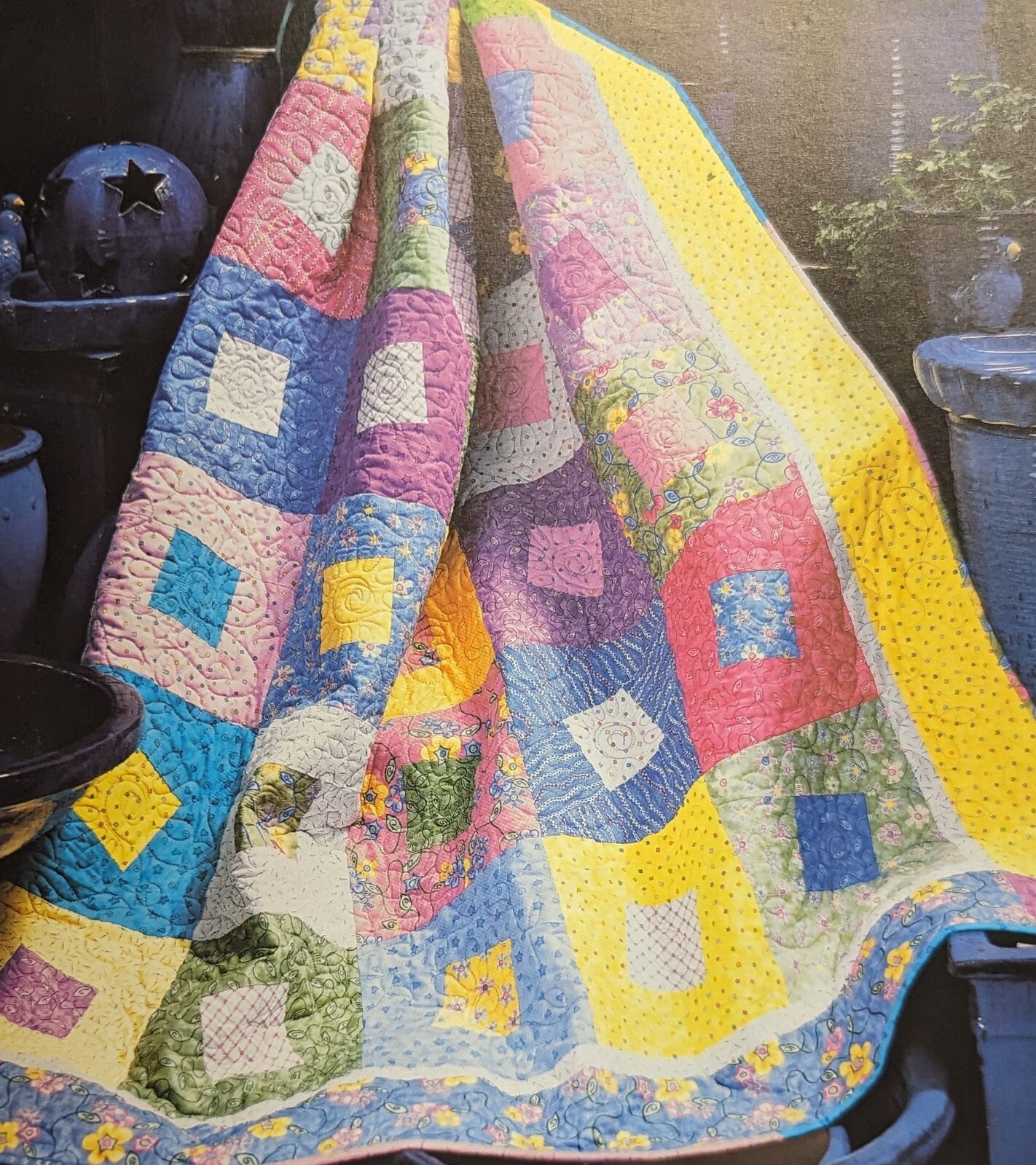 Easy Beginner Wonky squares fussy cut special 56x65 Quilt pattern ...