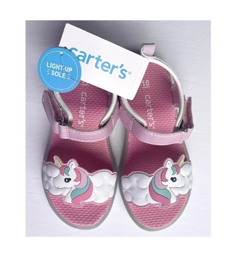 New Carter's Toddler Girl Dreamy Light Up Unicorn Sandals Size 4M | eBay