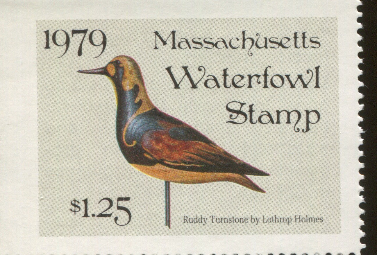 MASSACHUSETTS #6 1979 STATE DUCK RUDDY TURNSTONE DECOY by Randy Julius ...