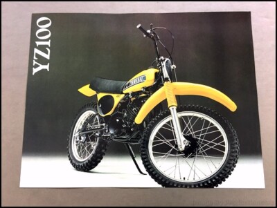 1978 Yamaha YZ100 YZ 100 Motorcycle Dirt Bike Vintage Sales Brochure ...