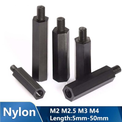 Plastic Hex Hexagonal Pillar M2-M5 Male-Female PCB Nylon Standoff ...