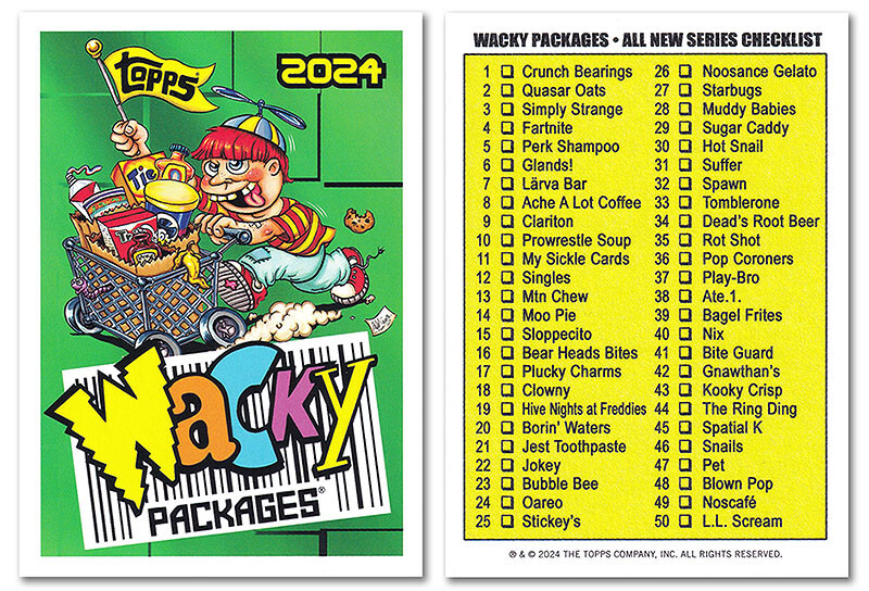 2024 TOPPS WACKY PACKAGES - 50 STICKER BASE SET CHECKLIST ~ MINT!!! | eBay