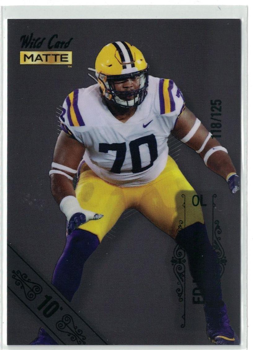 2022 Wild Card MATTE - Ed Ingram #MB-40 Black 10 Stripe /125 (RC) for ...