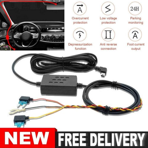 Universal HardWire Fuse Box Car Dash Cam Hard Wire Kit 12V-24V to Cam ...