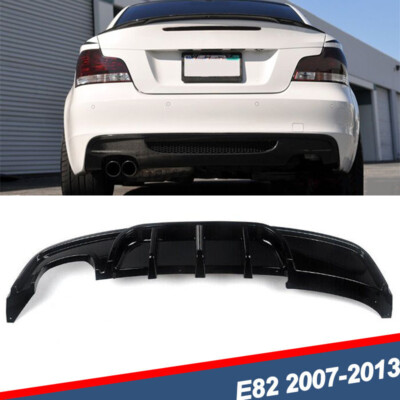 Gloss Black Rear Bumper Diffuser Lip For BMW E82 E88 128i 135i M-Sport ...