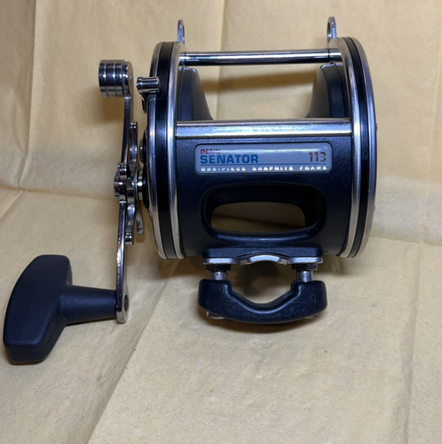 Vintage Penn Senator 4/0 113 Low Gear Fishing Reel Graphite Frame Alum ...