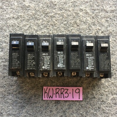 Lot Of 7 Cutler Hammer BR115 15Amp Single Pole Standard Trip Circuit ...