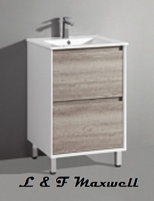 Polyurethane High Gloss Frame and Timberlooking Vanity with Ceramic ...