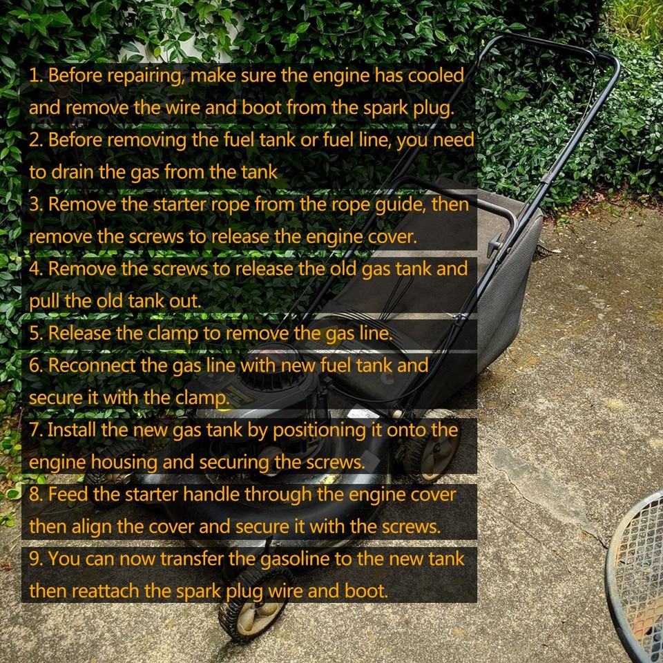 Fuel Gas Tank Fit for Briggs & Stratton Engine Fuel Tank 590949 590477 ...