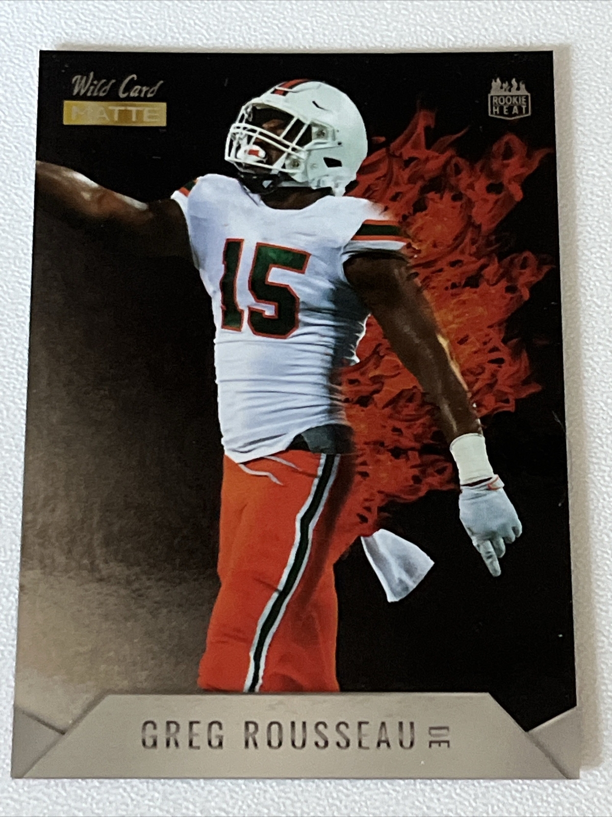 Greg Rousseau 2021 Wild Card Matte Rookie Heat # MRHR-19 Red Flame C8 ...