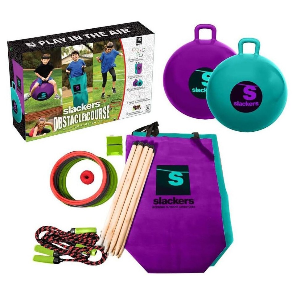 Slackers w/ Bounce Balls Kids/Childrens Interactive Toy Ninja Obstacle ...