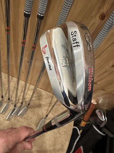 Wilson Staff Gooseneck Iron Set 3-9 Right hand Stiff Flex Steel CLEAN! New Grip | eBay