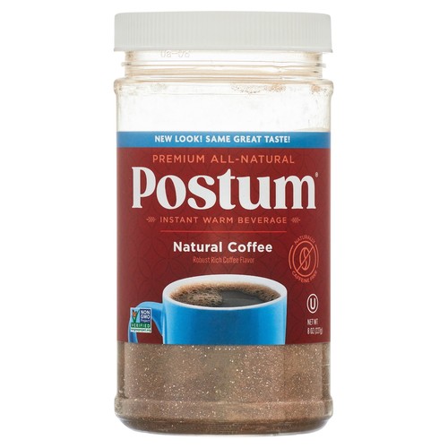 Postum Caffeine-Free Instant Coffee Substitute, Coffee Flavor 8 Oz Jar ...