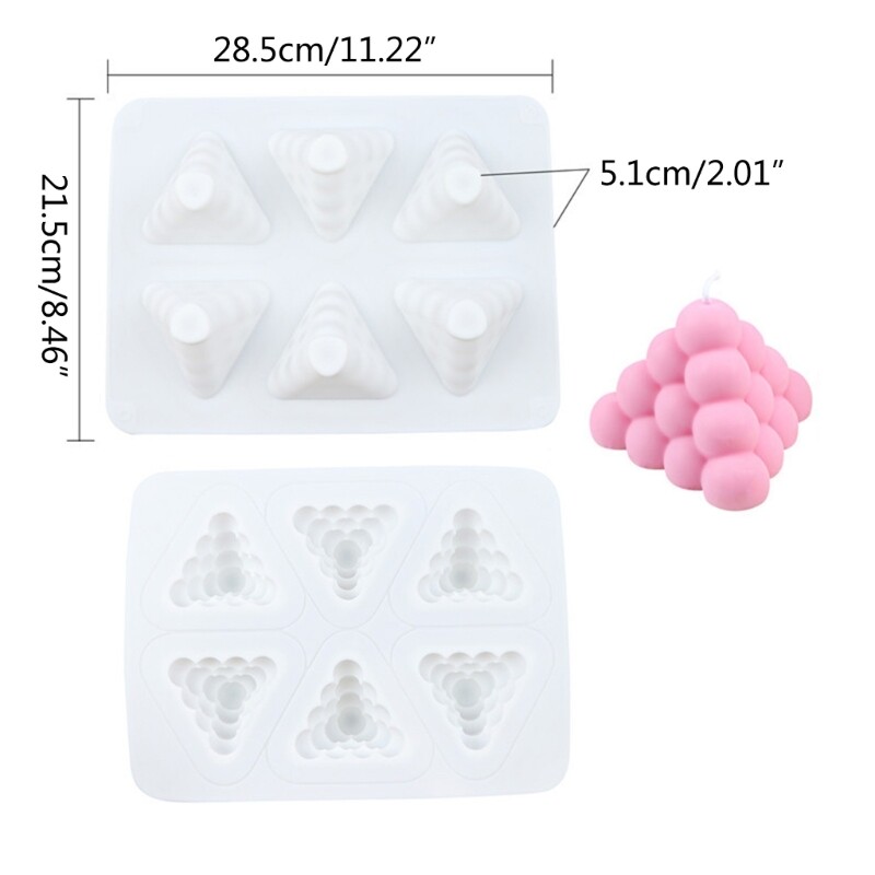 Triangle Decor Silicone Mold Epoxy Resin DIY Decorations Making Soap ...