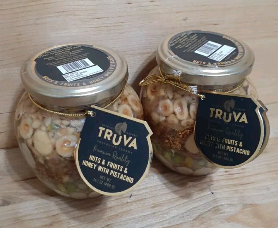 2 JARS: TRUVA Anatolian Legend NUTS & FRUITS & HONEY w/PISTACHIO 14.1oz ...