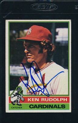 1976 Topps #601 Ken Rudolph Cardinals Signed Auto *44706 | eBay