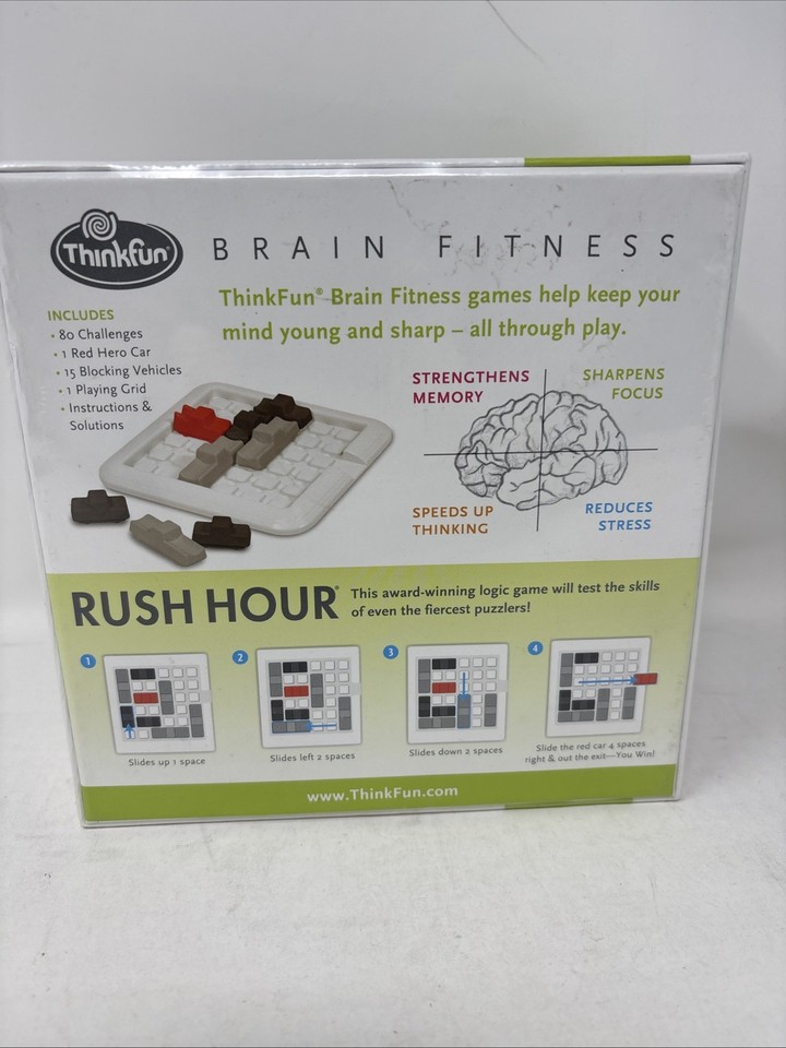 Rush Hour Sliding Block Logic Game • Brain Fitness Edition • 80 ...