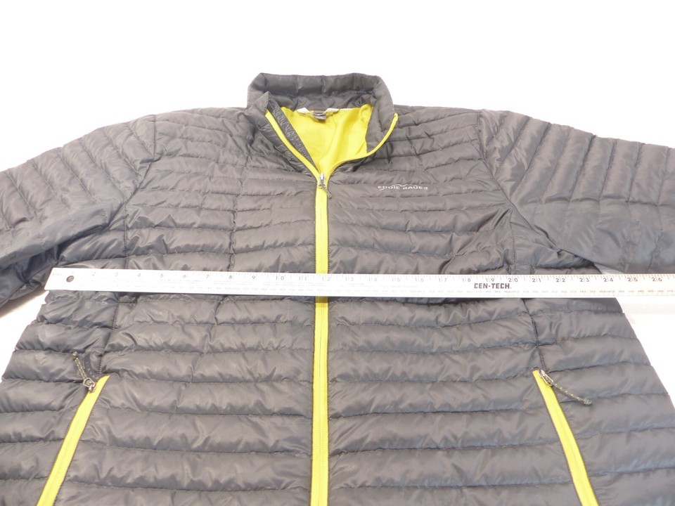 Men's Eddie Bauer EB650 Down Lightweight Puffer Jacket Gray & Yellow ...
