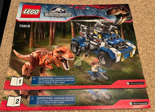 LEGO 75918 JURASSIC WORLD T. REX TRACKER DINOSAUR RETIRED INSTRUCTIONS ...