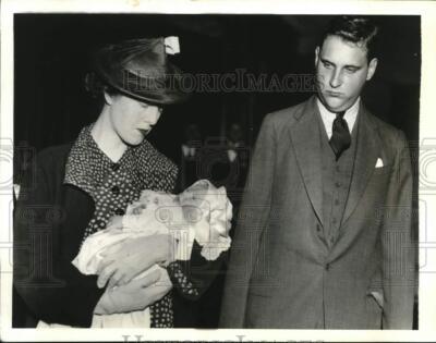 1935 Press Photo John Jacob Astor Jr., Wife Ellen & Son William in New ...
