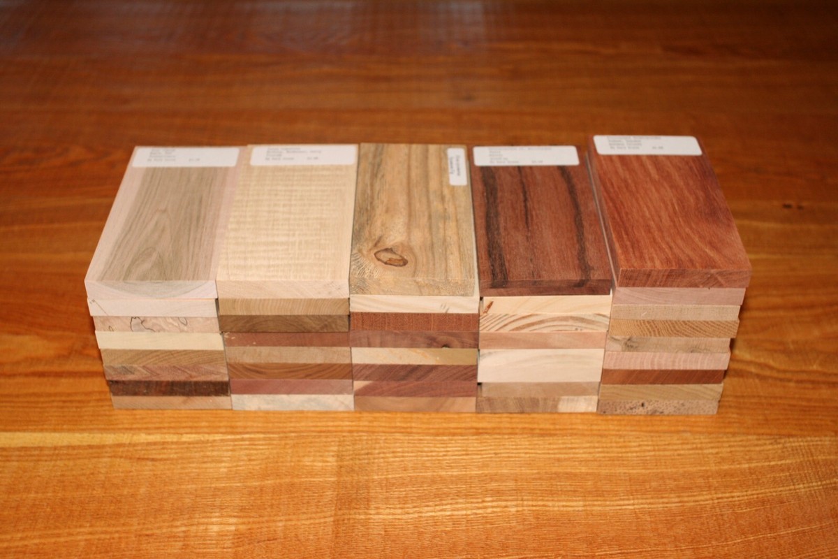 Spalted Mockernut Hickory Wood Knife Scales Grips Woodsmonkey Kerf