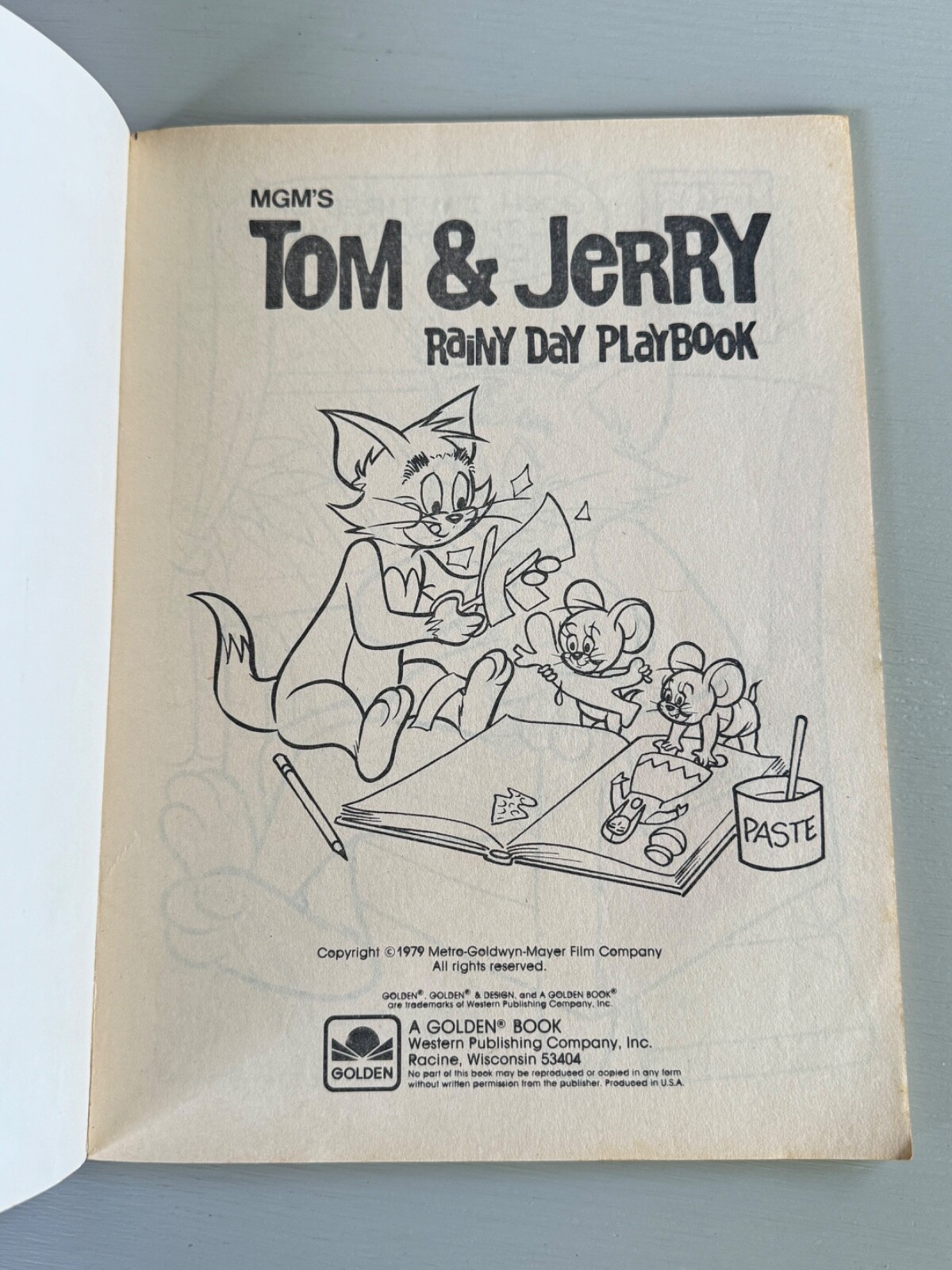 Vintage Tom & Jerry Rainy Day Playbook Coloring Book 1980 Golden MGM | eBay