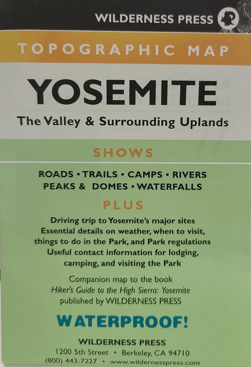 Yosemite High Sierra Topographic Map