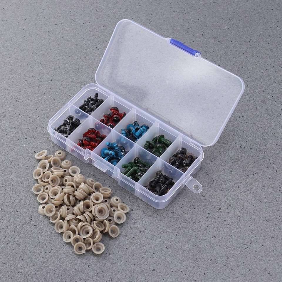 100 PCS Plastic Eyes and Gasket Craft for Stuffed Animals Realistic ...