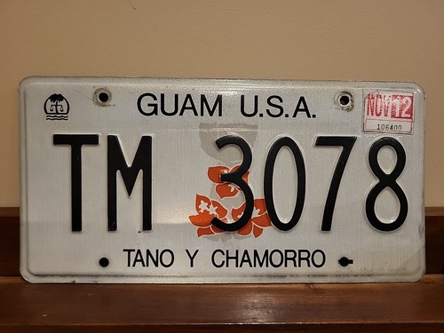 2012 Guam U.S.A. Red Bougainvillea Flower License Plate USA Tano Y ...