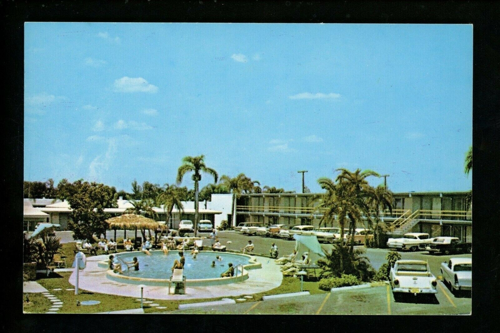 Florida FL postcard Sarasota, Cabana Inn Motor Hotel motel pool view | eBay