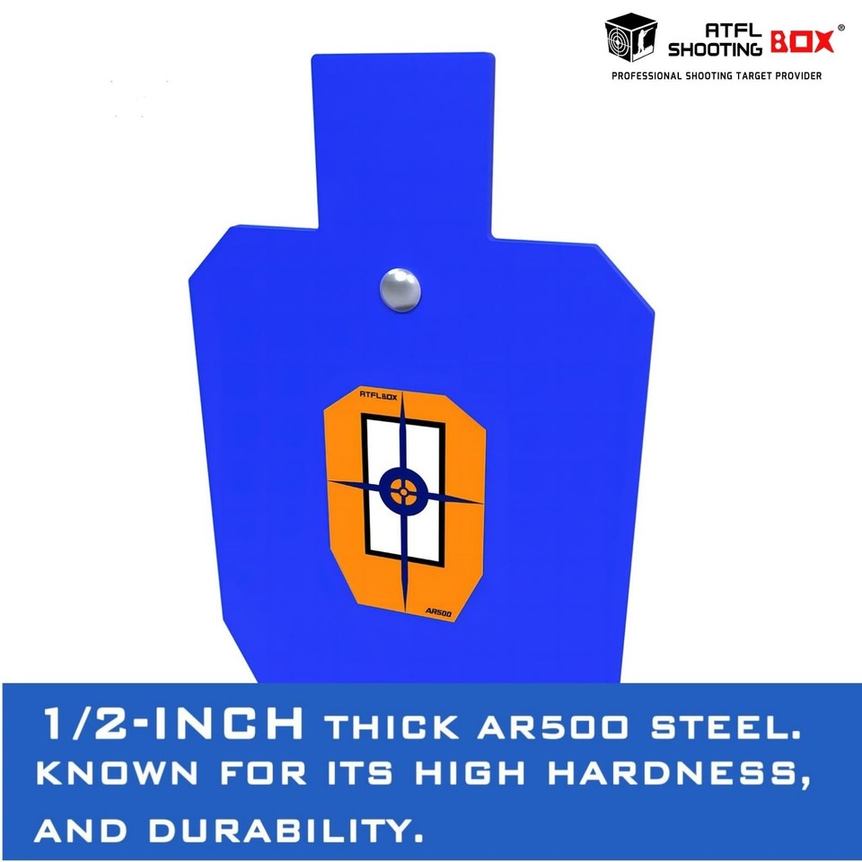 1/2 inch Thick AR500 Steel Target Stand System, 12" x 20" Torso ...