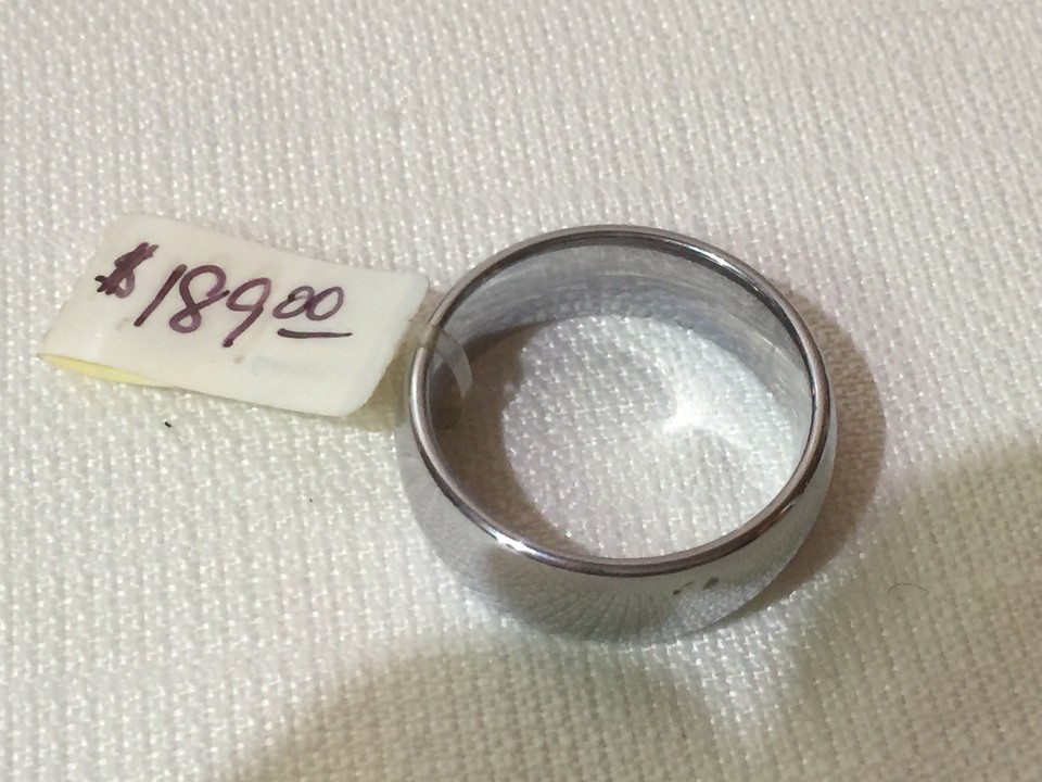 Dura Blanc® Tungsten Wedding Band Polished Finish Ring 8.3mm Free ...