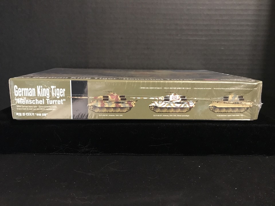 ACADEMY 13423 GERMAN KING TIGER HENSCHEL TURRET TANK MODEL KIT-NIB-1/72 ...