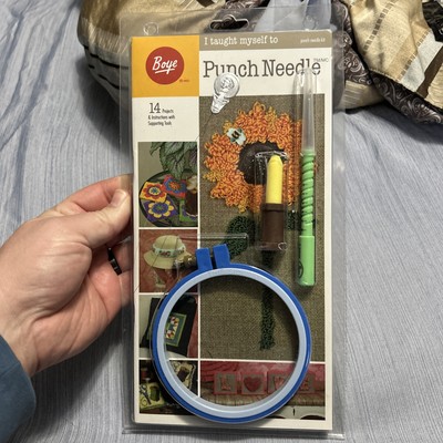 Boye I Taught Myself To Punch Needle Kit w/ 14 Projects & Tools New in ...