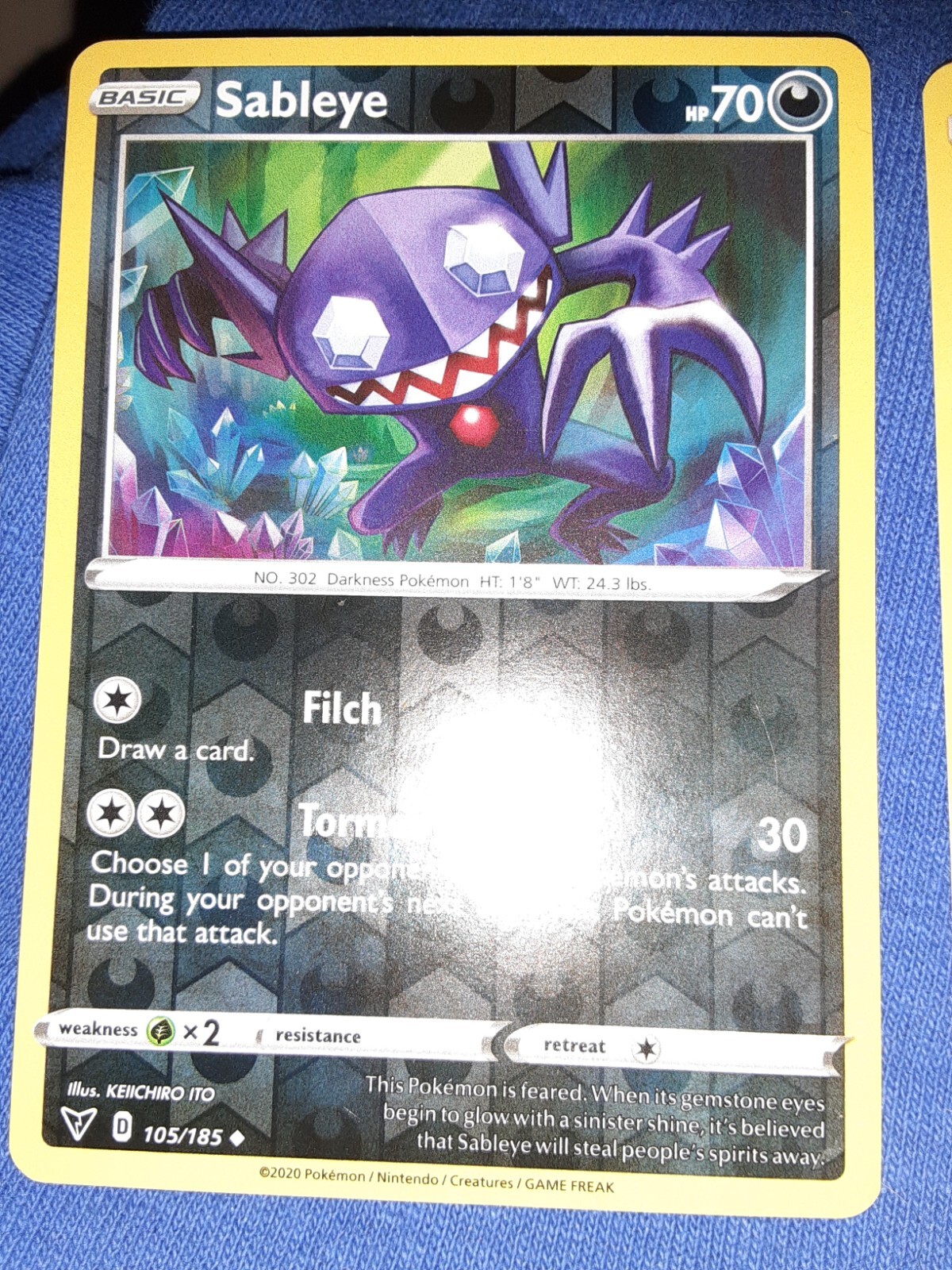 Sableye 105/185 Vivid Voltage Reverse Holo Uncommon Pokemon Card Pokémon TCG | eBay