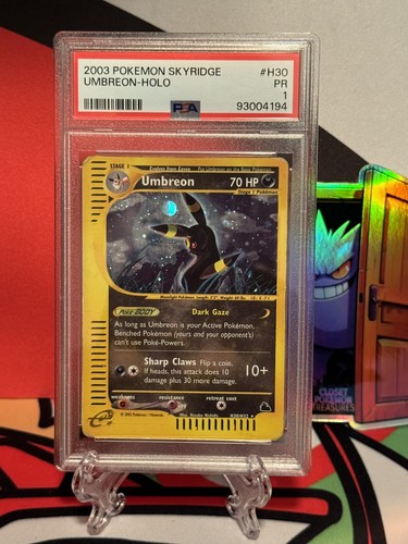 2003 Pokemon UMBREON Skyridge HOLO RARE Card H30/H32 eReader WotC - PSA ...