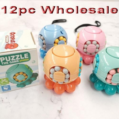12pc Wholesale Kids Octopus Puzzle Game Spinner Magic Fidget Cube ...