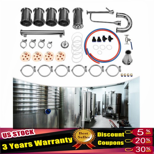 4" inch stainless moonshine still reflux column with copper bubble ...