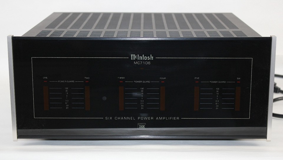 McIntosh MC7106 • 6 Channel Solid State Amp w/LED VU Meters • THX • P/U ...