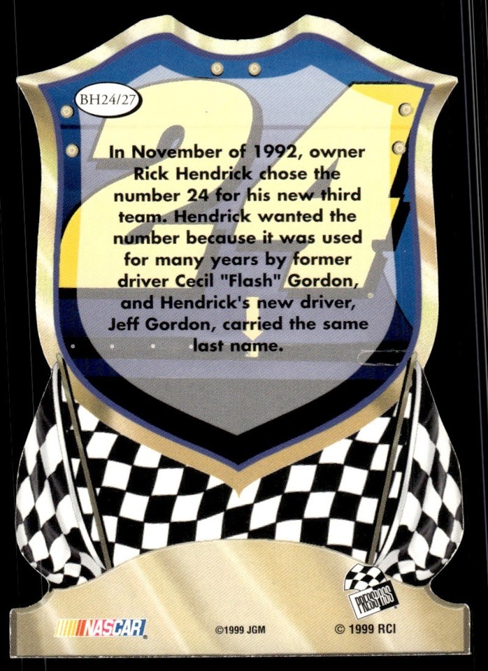 1999 Press Pass Badge of Honor Die Cut Jeff Gordon #BH24 | eBay UK