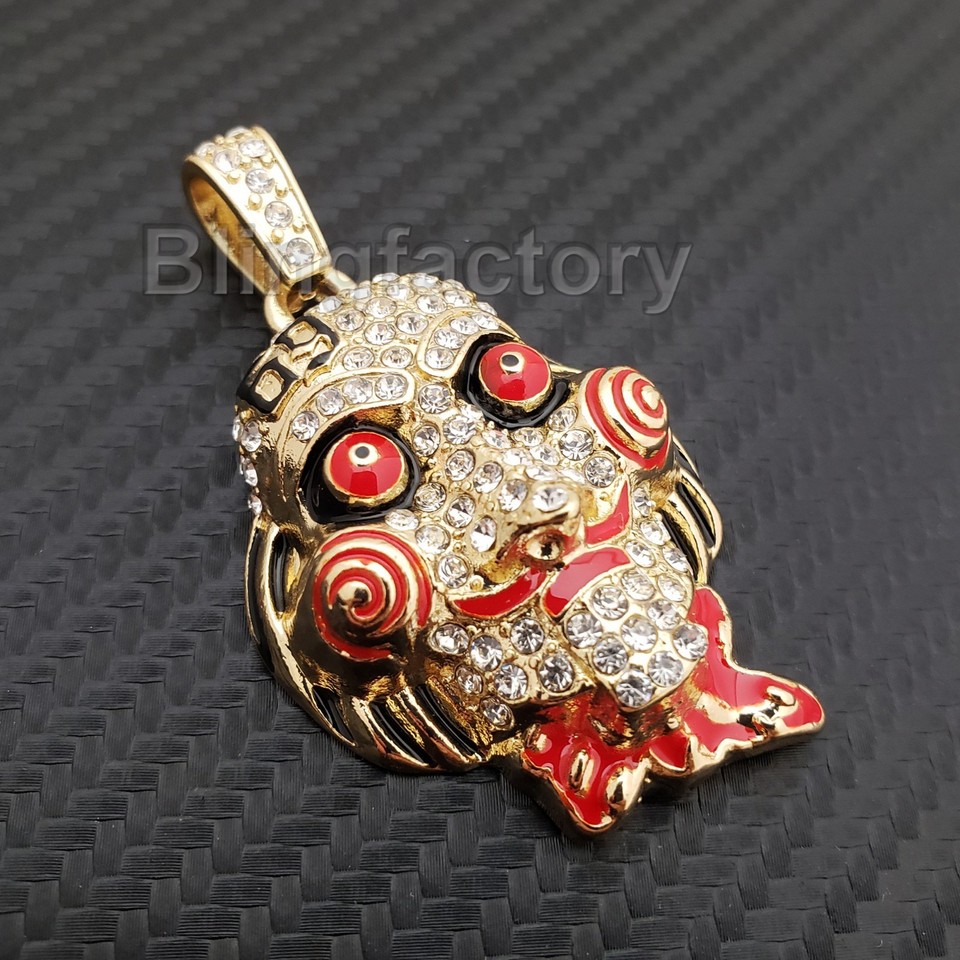 Hip Hop Tekashi69 Saw pendant & 24" Marina Chain & 18" 1 Row Tennis ...