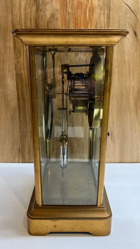 RARE Antique FRENCH Crystal Regulator Mantel Clock - Shreve & Co. San ...