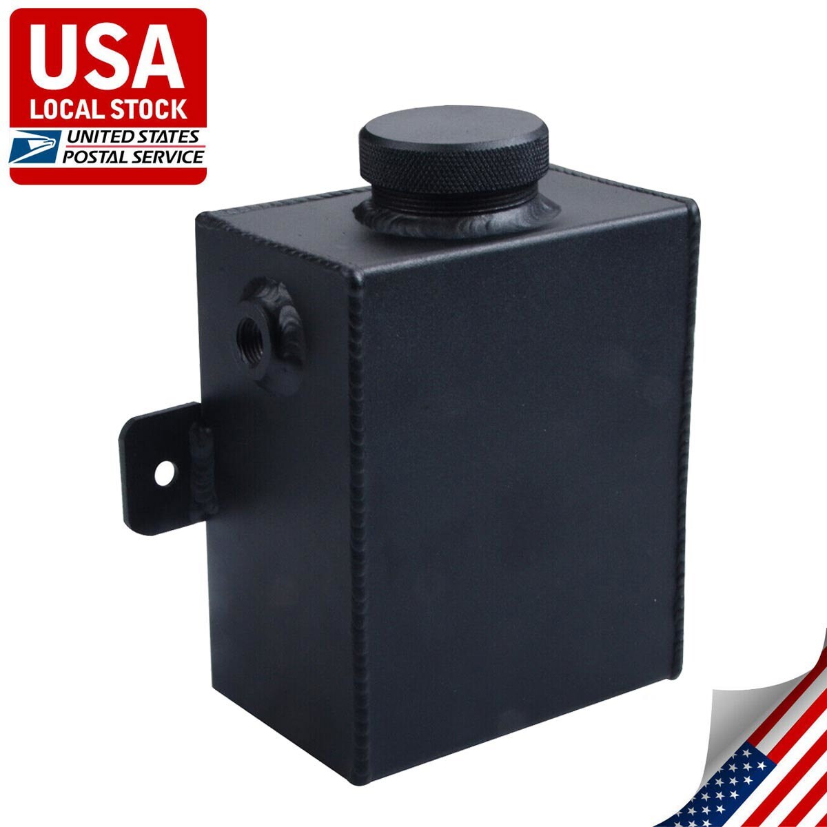 Universal 1.2L Aluminum Radiator Expansion Coolant Overflow Tank Bottle ...