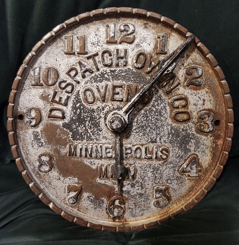 RARE Antique Despatch Oven Clock Timer Cast Iron Industrial Furnace ...